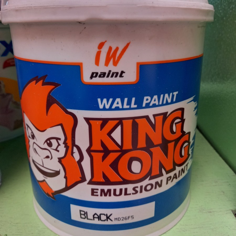 Cat Tembok KINGKONG Putih Super White dan Hitam Black 5 Kilogram Galon ...