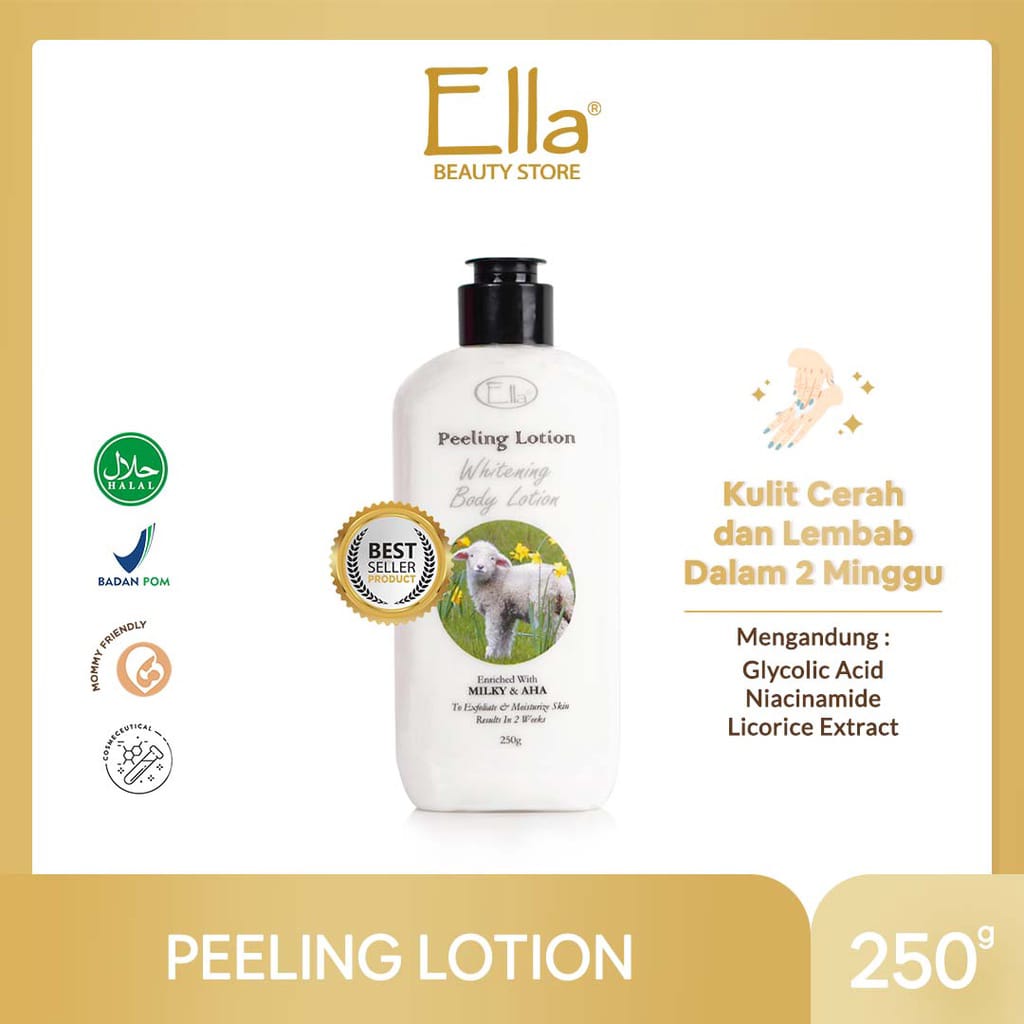Ella Skincare Peeling Lotion with Glycolic Acid, Licorice Extract ...