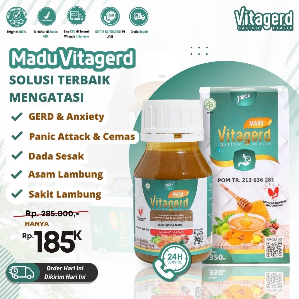 Madu Vitagerd Asli Original Obat Asam Lambung, GERD, Maag, Tukak Lambung, Mual, Kembung, Madu ...