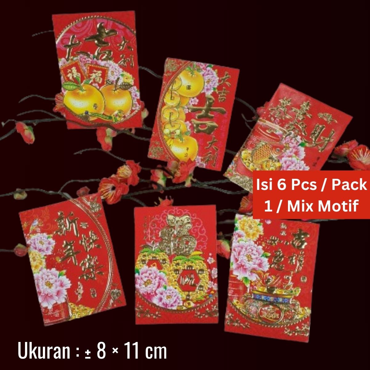 ANG PAO IMLEK AMPLOP IMLEK SHIO NAGA 2024 ISI 6 Pcs | Lazada Indonesia