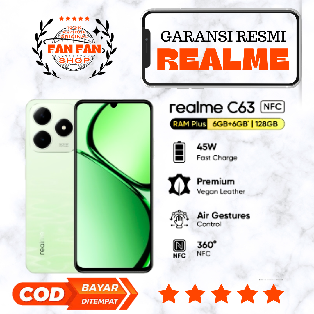 realme C63 6GB+6GB* | 128GB 45W Fast Charge| 5000mAh Durable Battery | AI Boost Engine | 90Hz ...