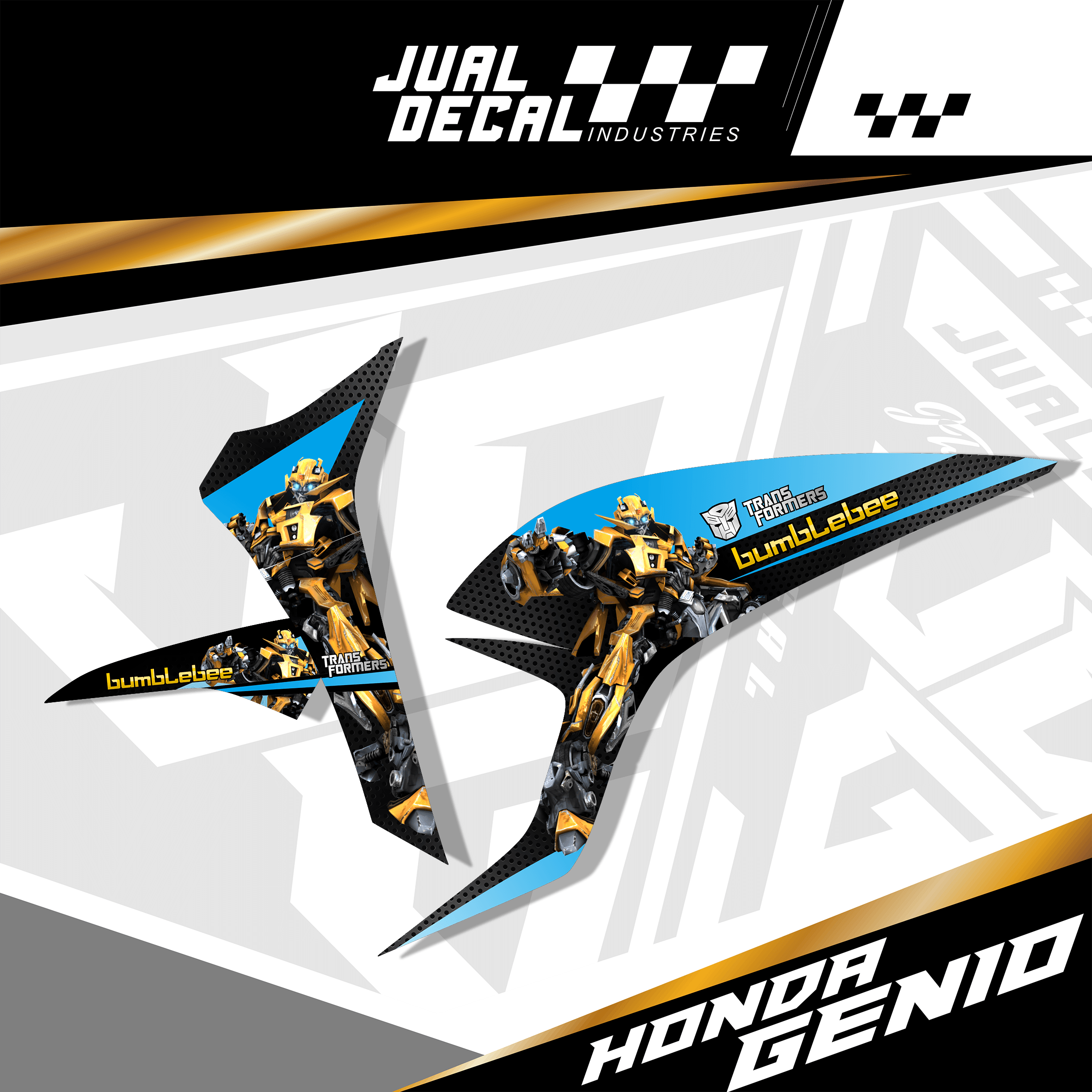 Stiker Motor Honda Genio BUMBLE BEE TRANSFORMER Variasi 2020 2021 2022 ...