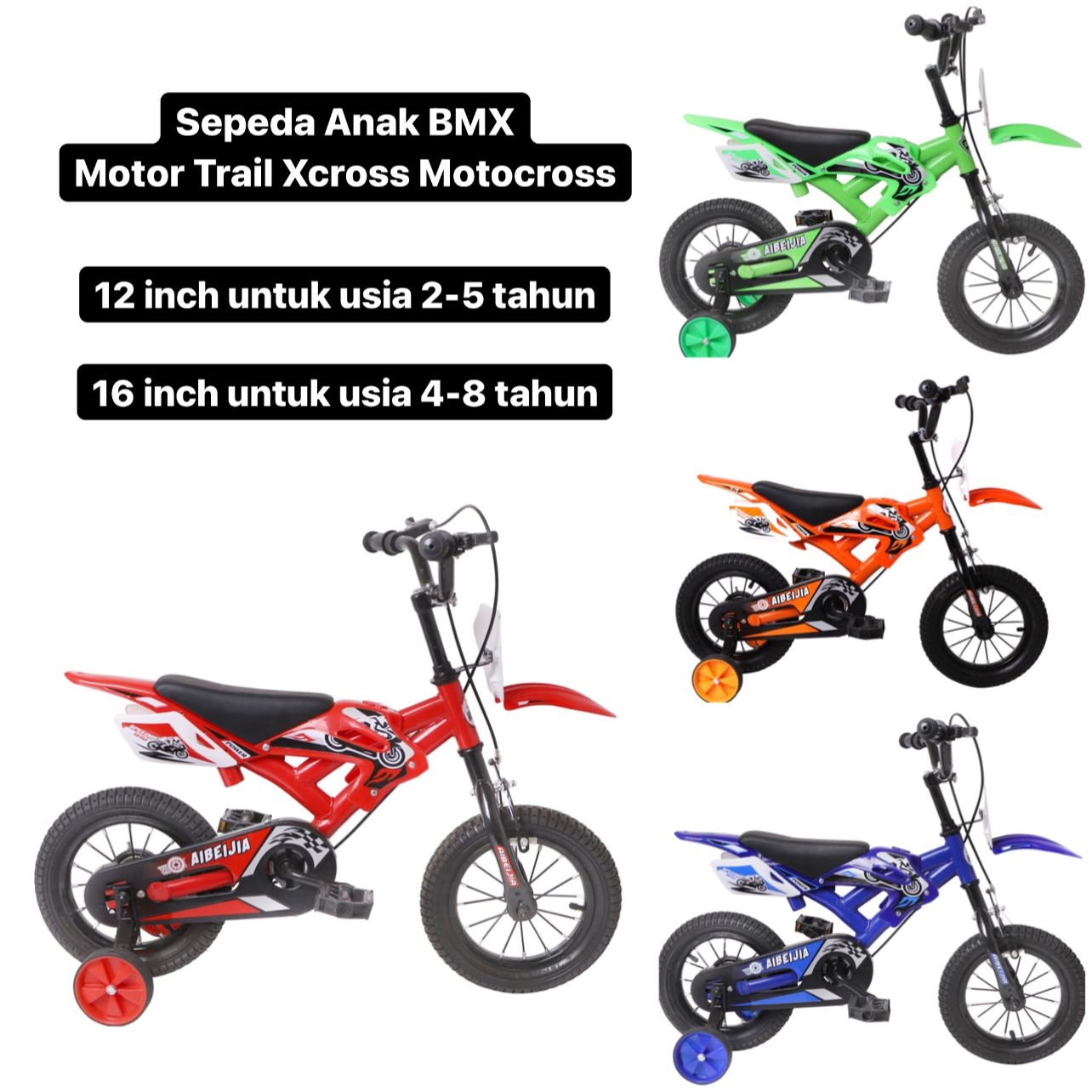 Sepeda Anak Motor Trail XCross Motocross BMX | Lazada Indonesia