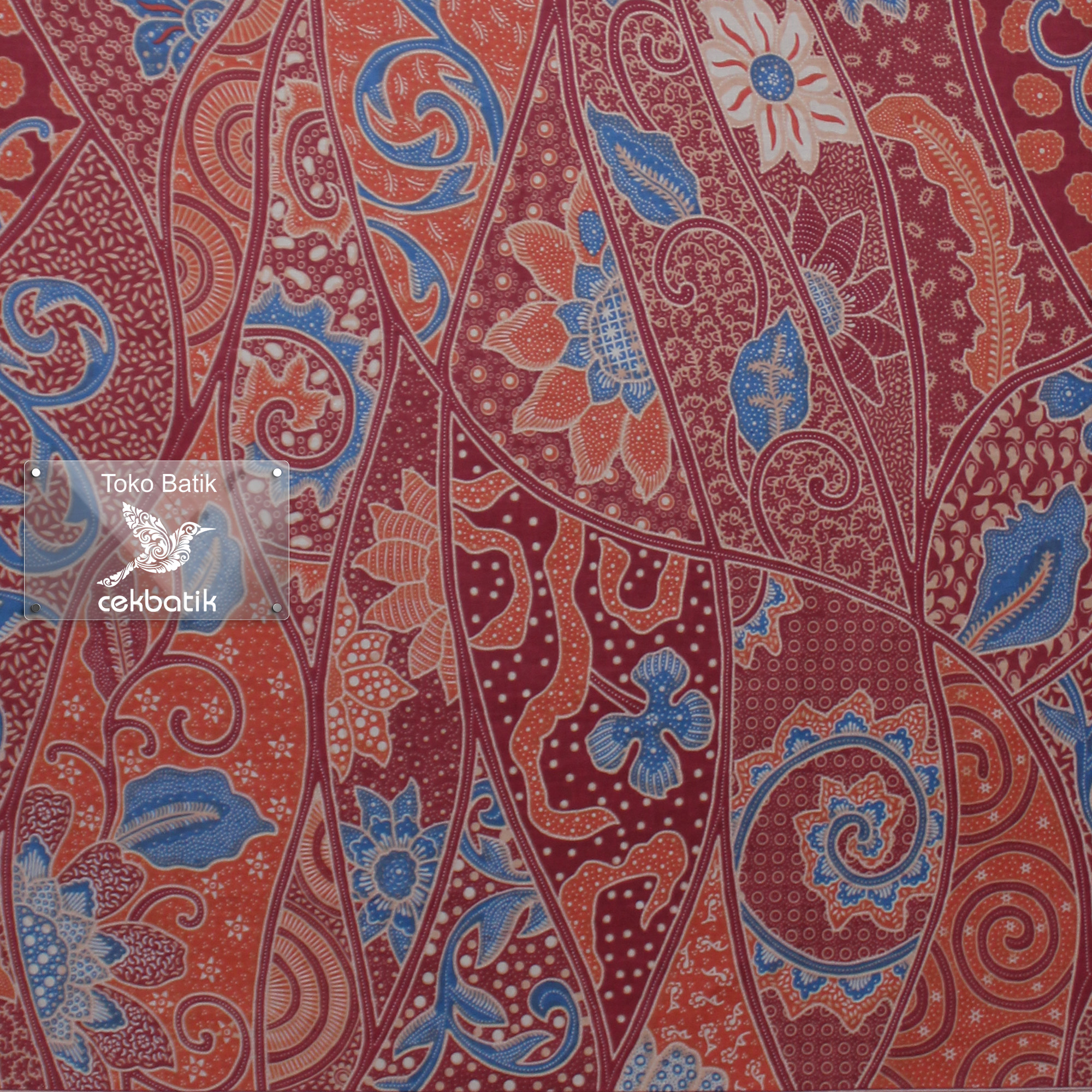 kain batik - Kualitas Ekspor Motif Batik Bunga Modern Elegan (Ukuran 2 ...