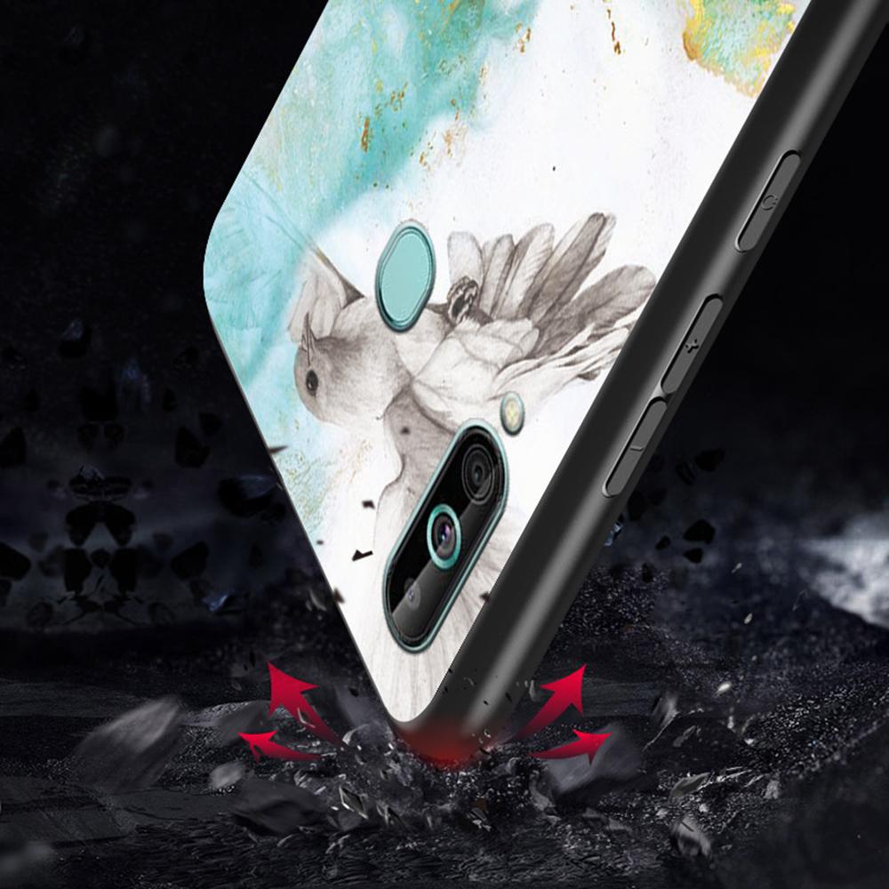 Samsung Galaxy A60 Case, RUILEAN [Marble Design] Tempered Glass ...