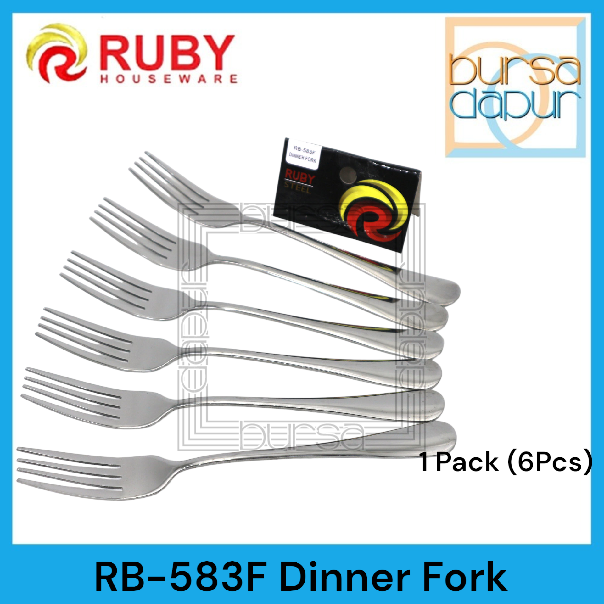 Ruby RB-583F Stainless Steel Dinner Fork / Garpu Makan Besar | Lazada Indonesia