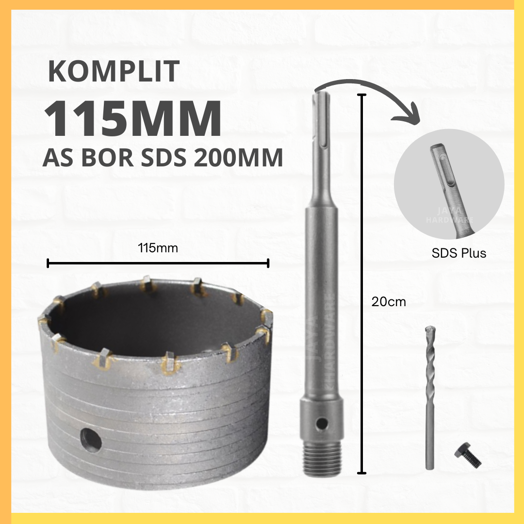 [SET] Mata Bor Hole Saw Pelubang Beton Tembok 115 MM Untuk Pipa Paralon ...