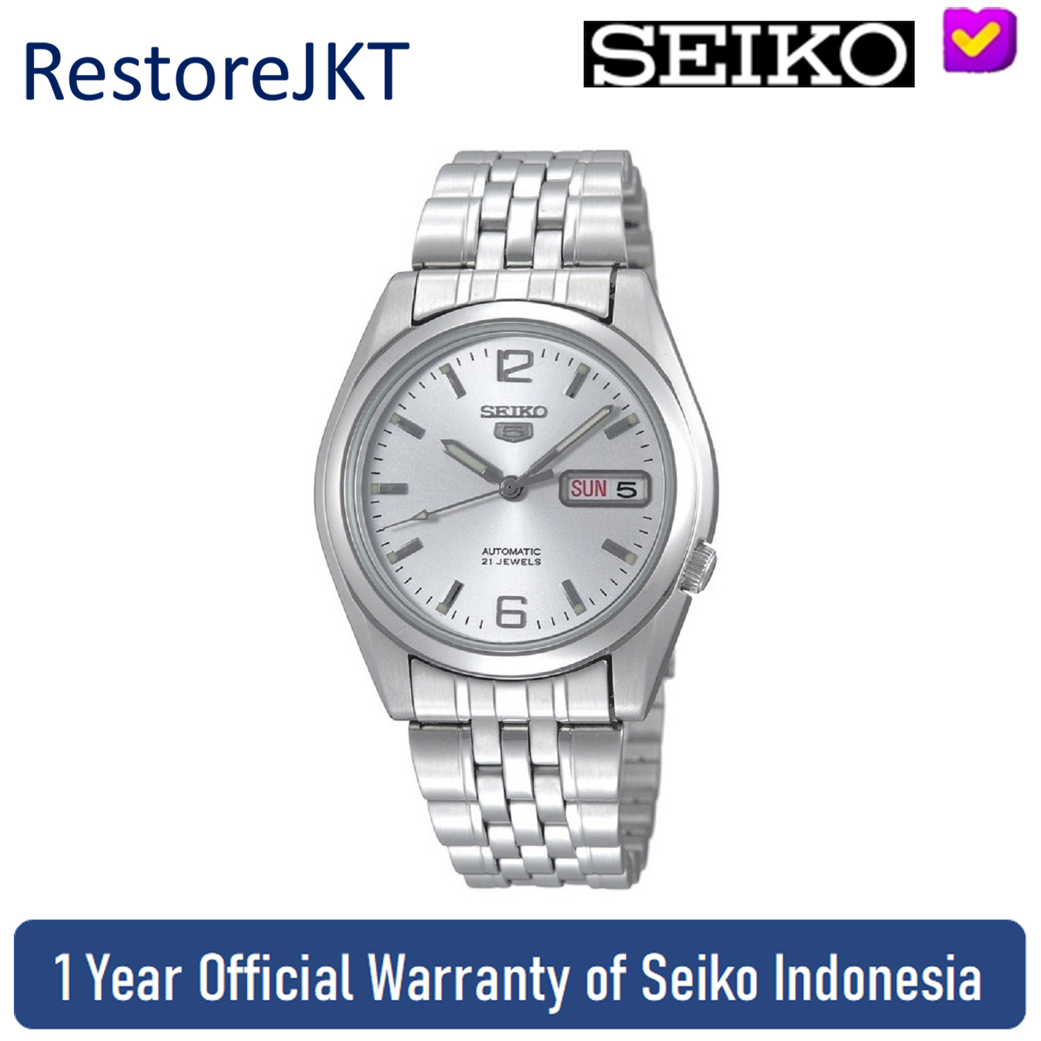 Seiko 5 Automatics 21 Jewels SNK385K1 Stainless Steel Silver | Lazada ...