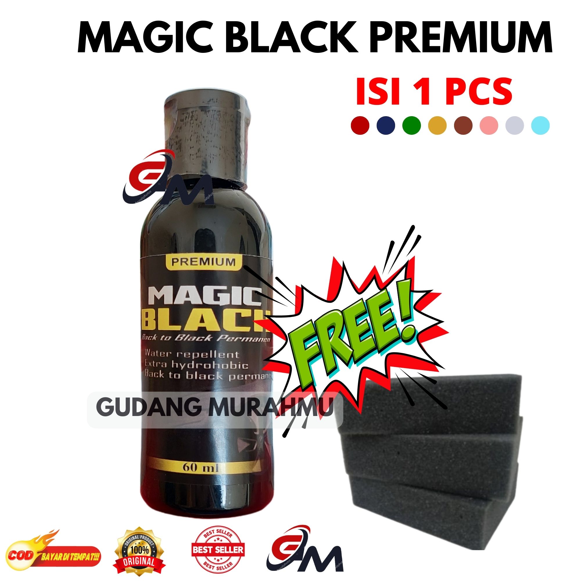 Gudang Murahmu - Paket 5 pcs Magic Black Premium 60ml Penghitam motor ...