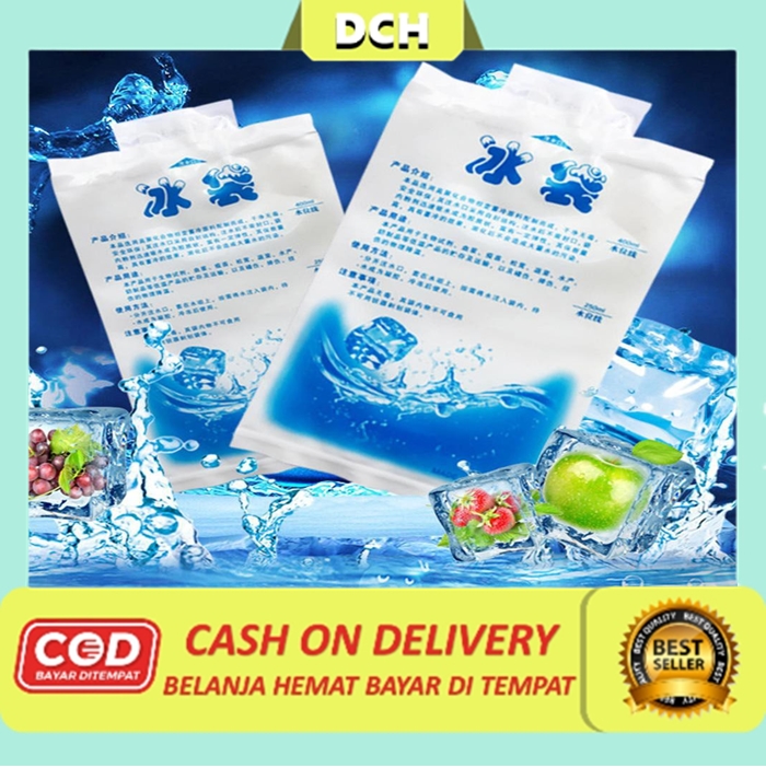 ICE GEL PACK 200 ML BlUE COOL JELLY COOLER BAG KANTONG AIR ES BATU ...