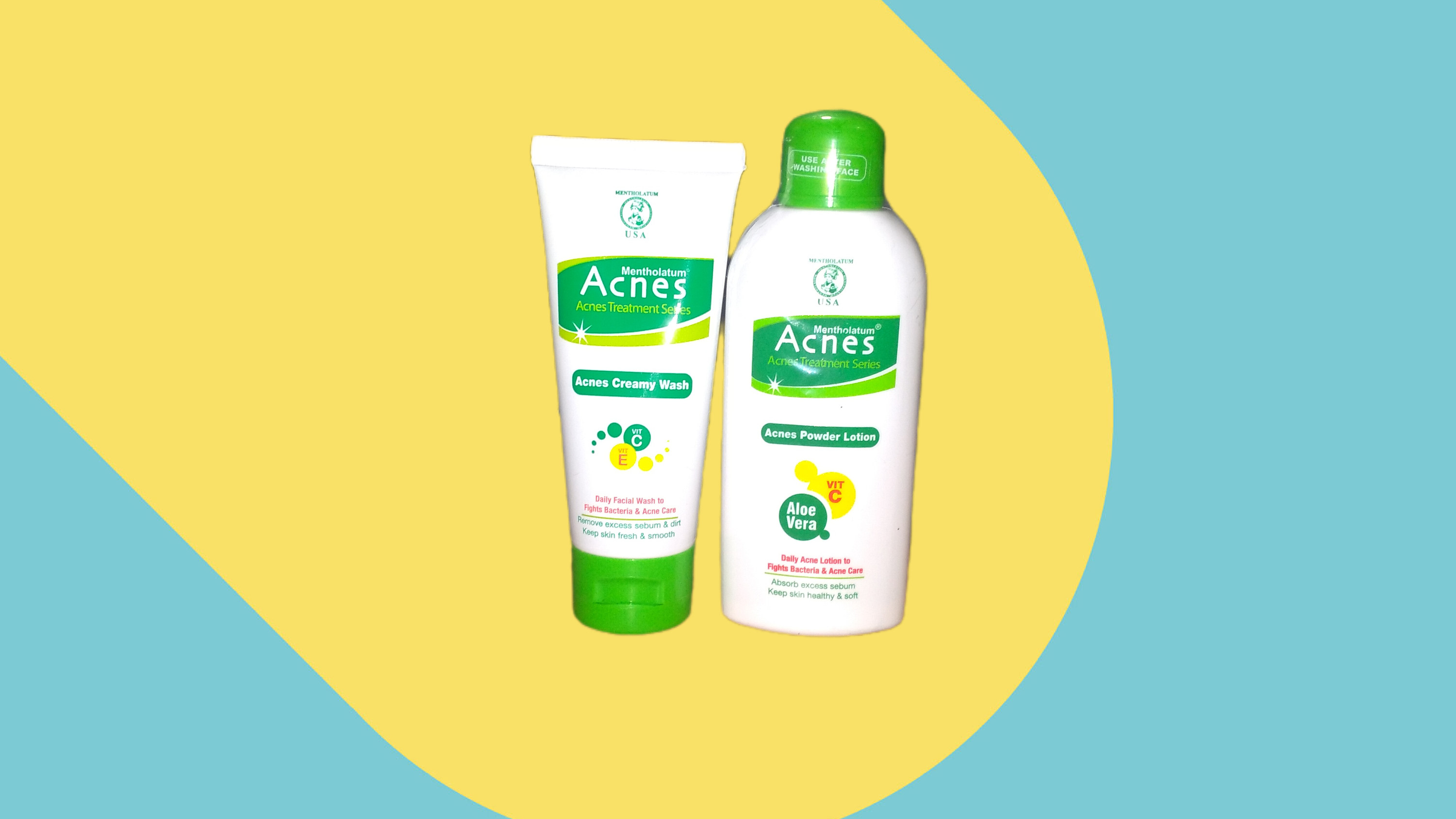 Acnes Series Acnes Creamy Wash vit C dan vit E 50gr + Acnes Powder ...