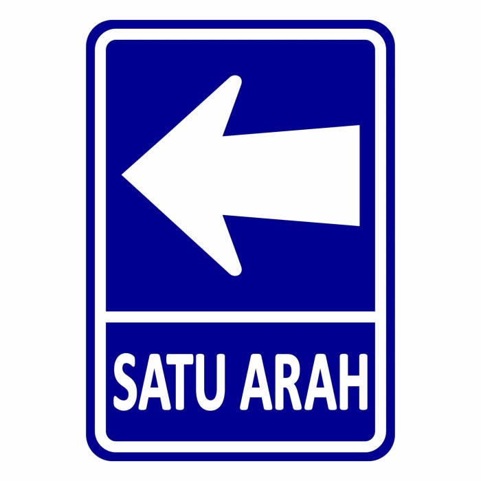 Rambu Informasi Satu Arah 35cm x 50cm Plat Alumunium | Lazada Indonesia