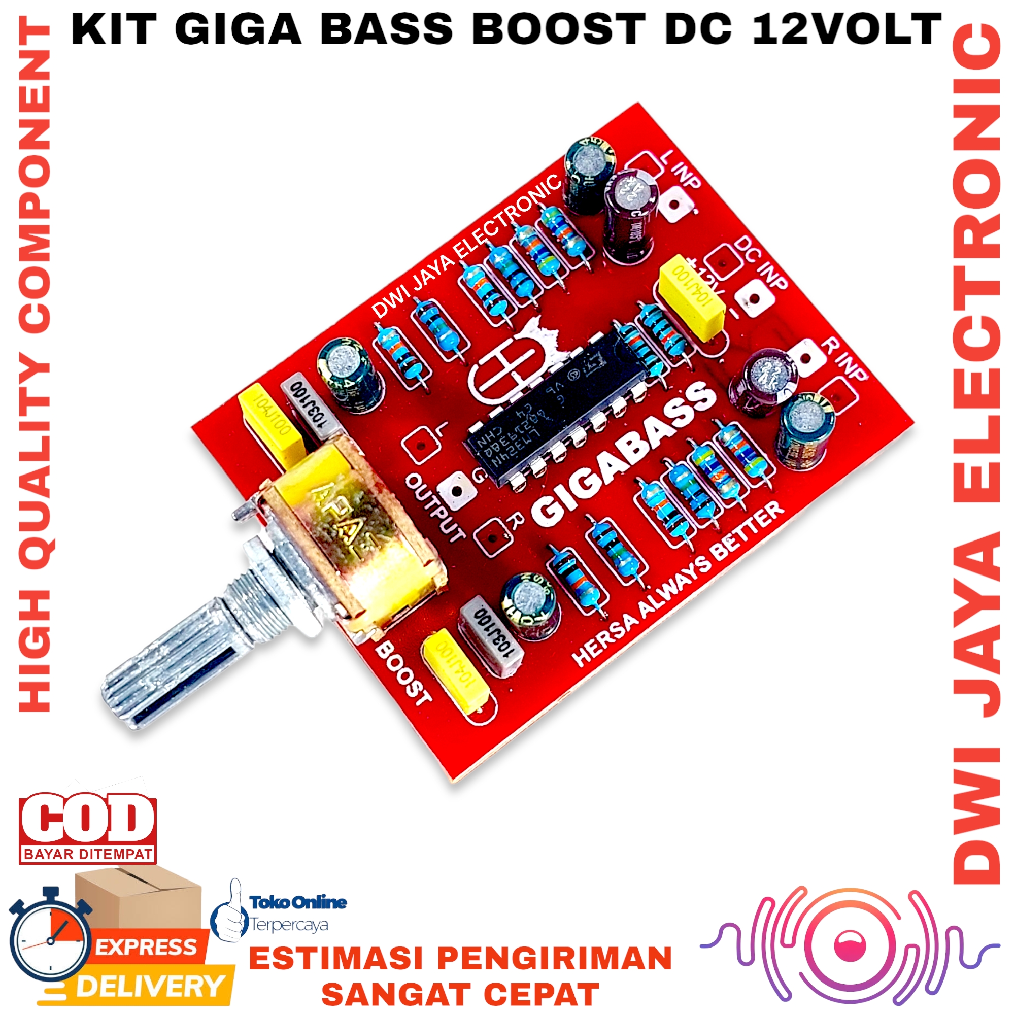 KIT Giga Bass Pro 12V Penambah Bass Boster | Lazada Indonesia