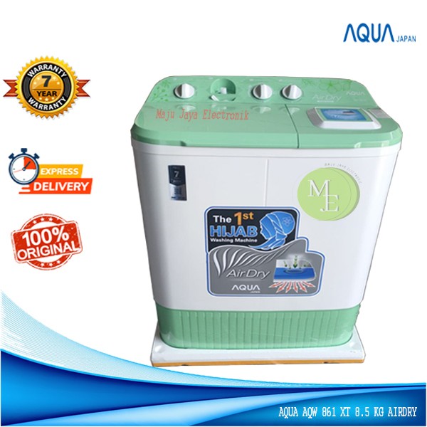 AQUA Mesin Cuci 2 Tabung 8.5 KG QW 861 XT Hijab Airdry Water Selector | Lazada Indonesia