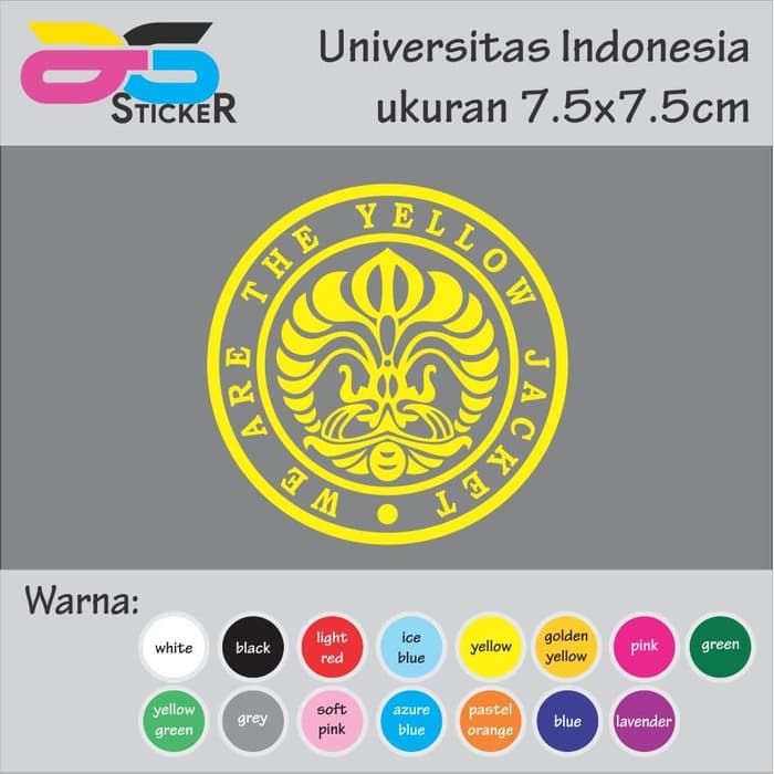 Cutting Sticker - Stiker UI Universitas Indonesia 7.5x7.5cm | Lazada ...