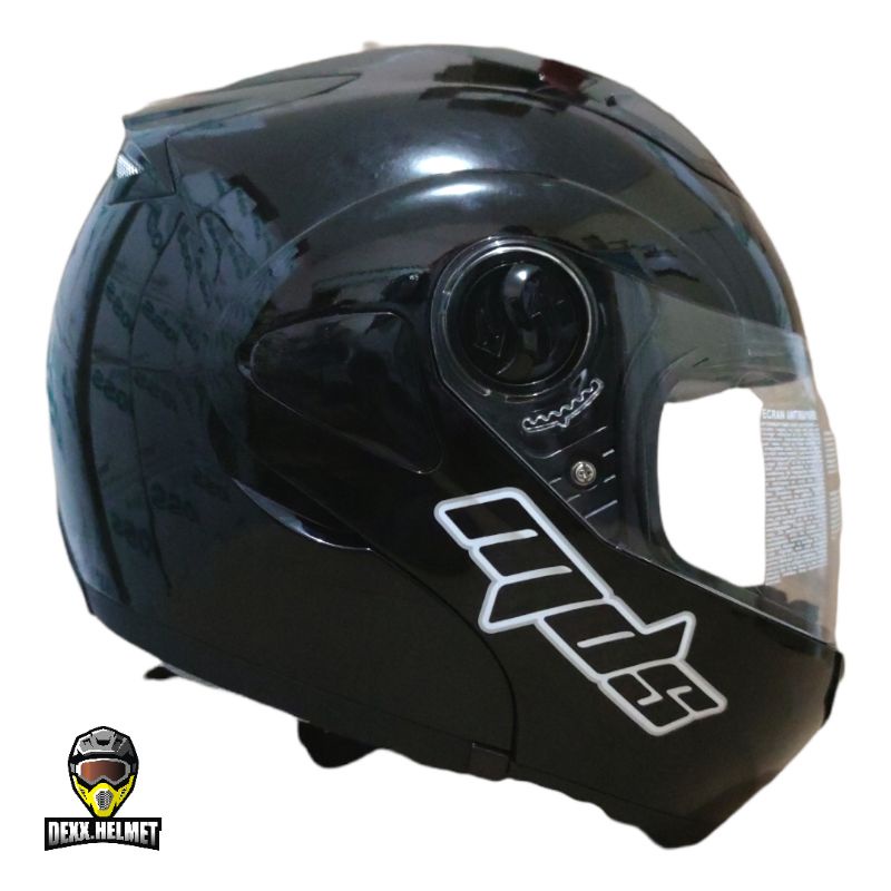 Helm MDS Pro Rider Modular Solid Black Metalic / Black Glossy Original ...