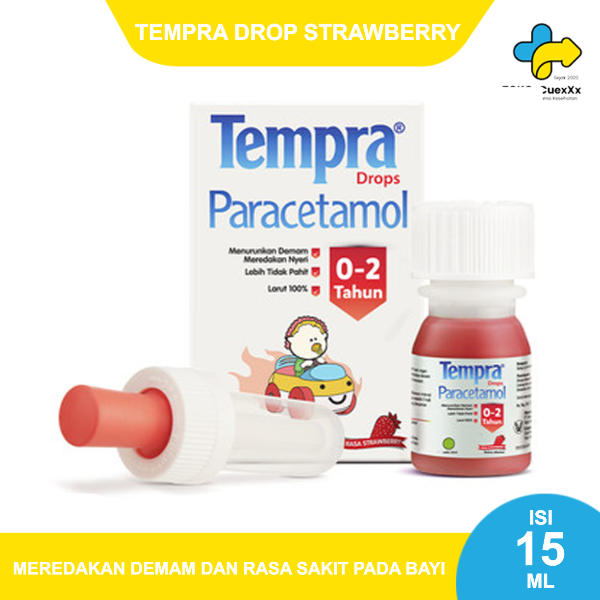 TEMPRA DROP 15ML PENURUN PANAS UNTUK BAYI Strawberry | Lazada Indonesia