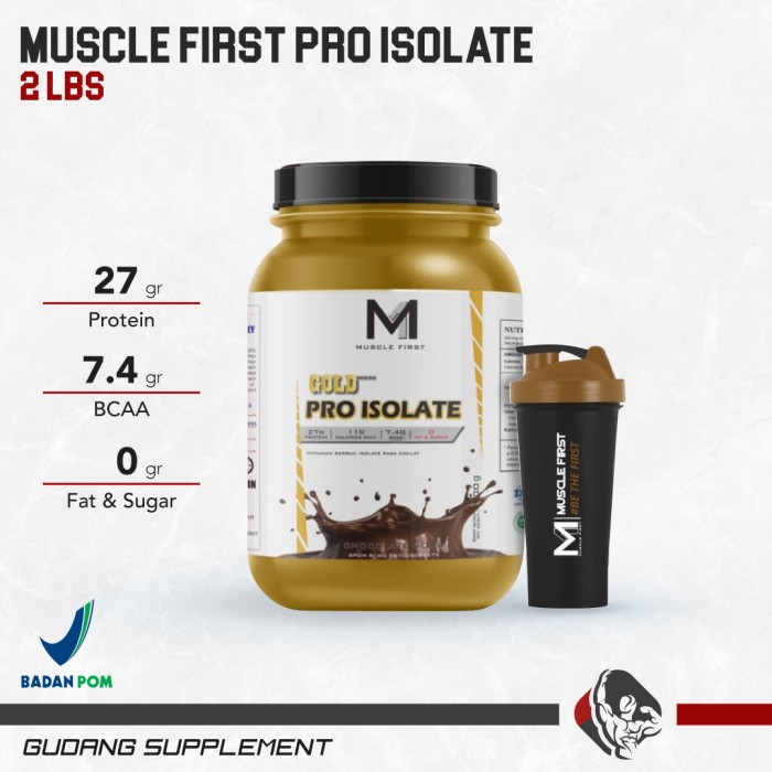 M1 Muscle First Gold Pro Isolate 2 Lbs BPOM Whey Protein Isolate Gudang ...