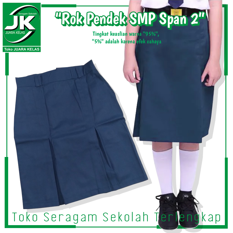 [Toko Juara Kelas] Rok Pendek Seragam Sekolah SMP Span 2 - Rok Segaram ...