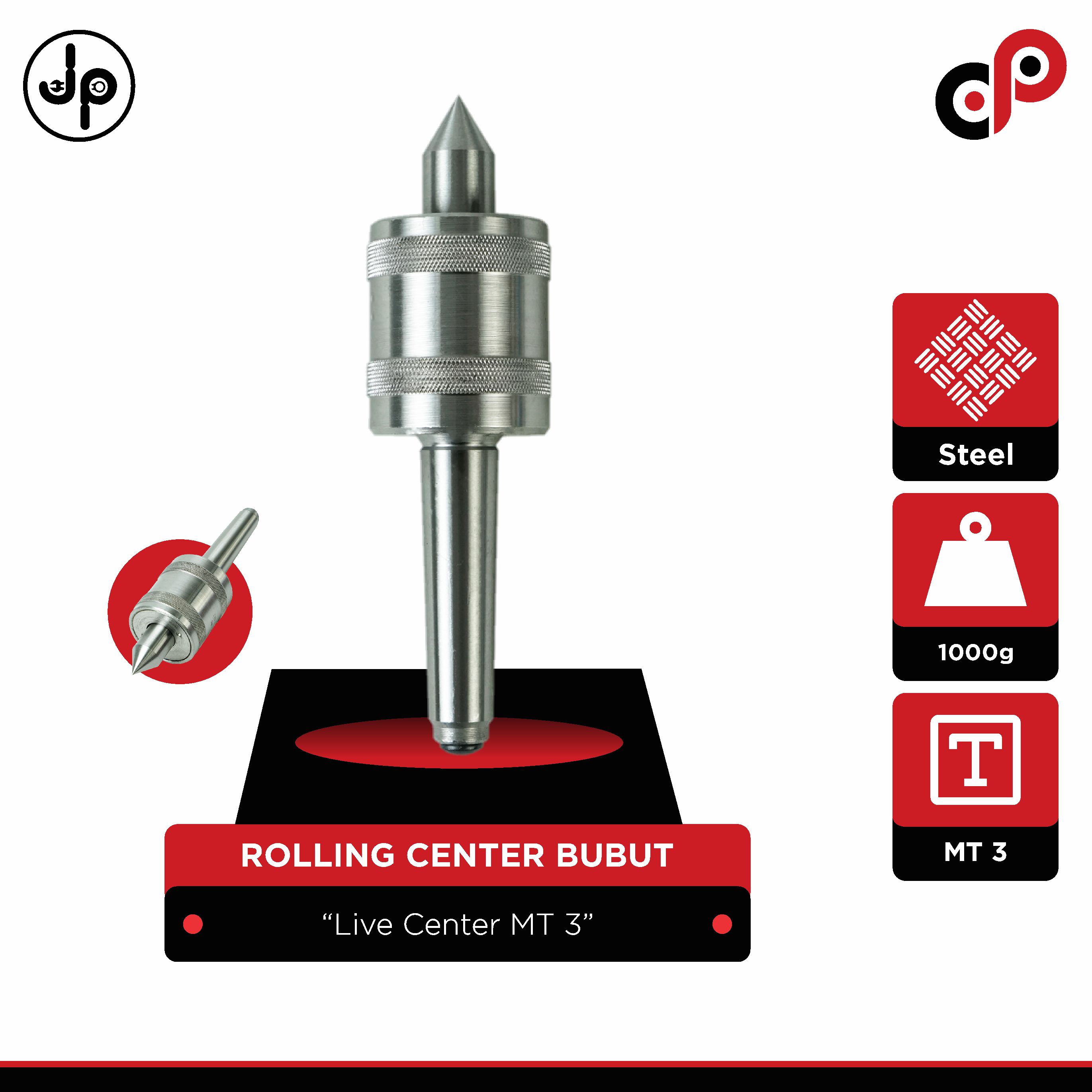 Rolling Center Bubut | Live Center MT 3 | Lazada Indonesia