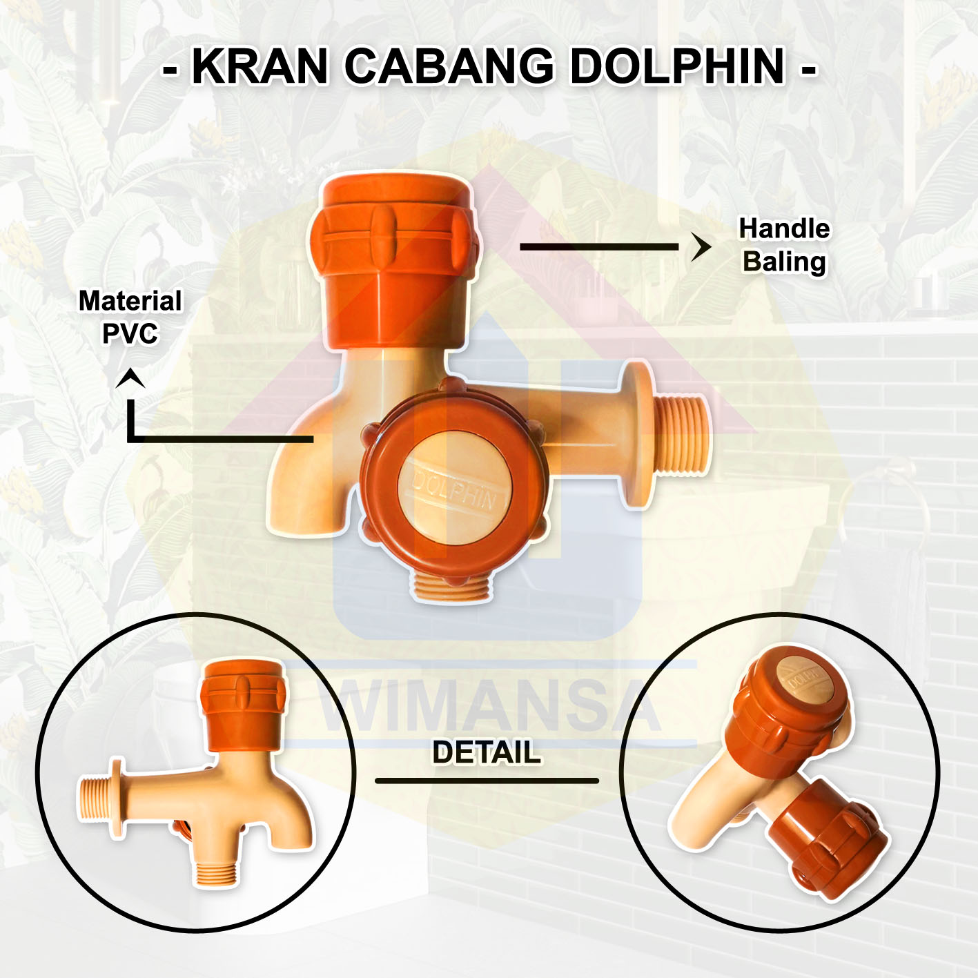 WMS-KRAN CABANG DOLPHIN BALING 1/2 INCH - KRAN PVC | Lazada Indonesia