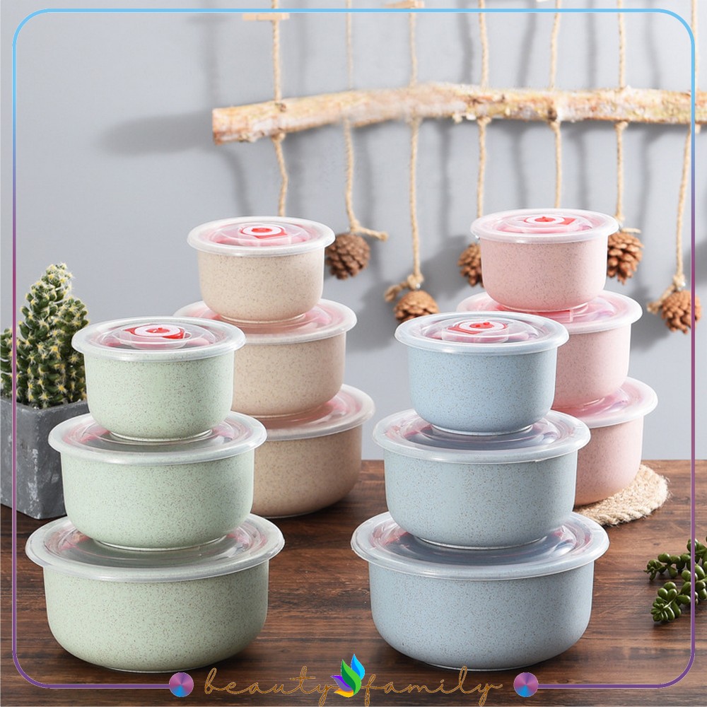 BF-C379 Mangkok Jerami 3IN1 Mangkok Makan Wheat Straw Bowl / Wadah ...