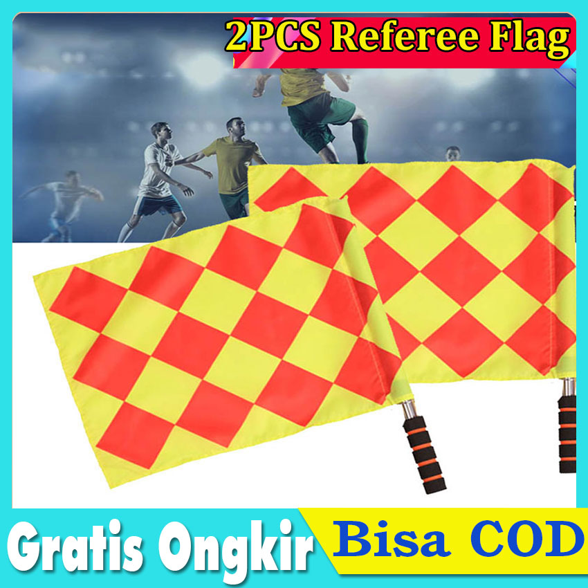 【Tas Gratis】 2pcs/Set CIMA Bendera Hakim Garis Wasit Sepak Bola dan ...