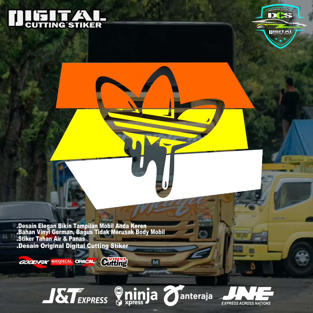 Stiker logo truk keren variasi kaca mobil pickup truk sticker truk ...