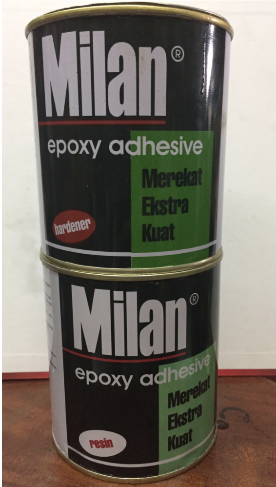lem epoxy adhesive milan 2 komponen resin dan hardener ukuran 1 kg ...