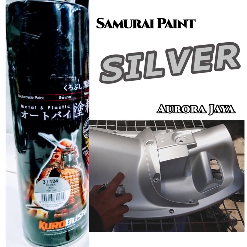 Pilox Samurai Silver 124 Cat Pilok Pylox Silfer Mengkilap Tahan Bensin ...