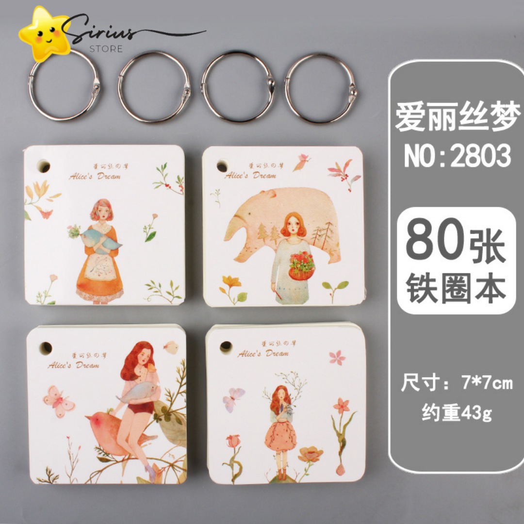 BUKU CATATAN SAKU MINI RING FLASHCARD VOCABULARY RUMUS PENTING ALICE ...