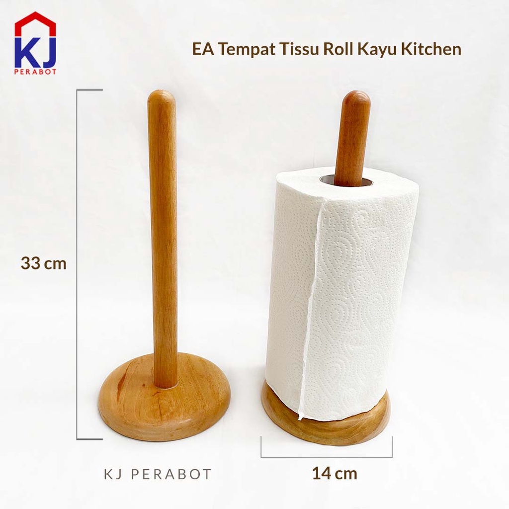 KJ Perabot - Tempat Tissu Roll Kayu Kitchen | Lazada Indonesia