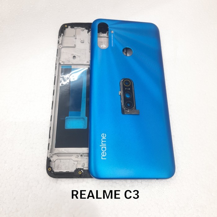 HOUSING CASING FULLSET KESING BACKDOOR DAN FRAME LCD REALME C3 ...