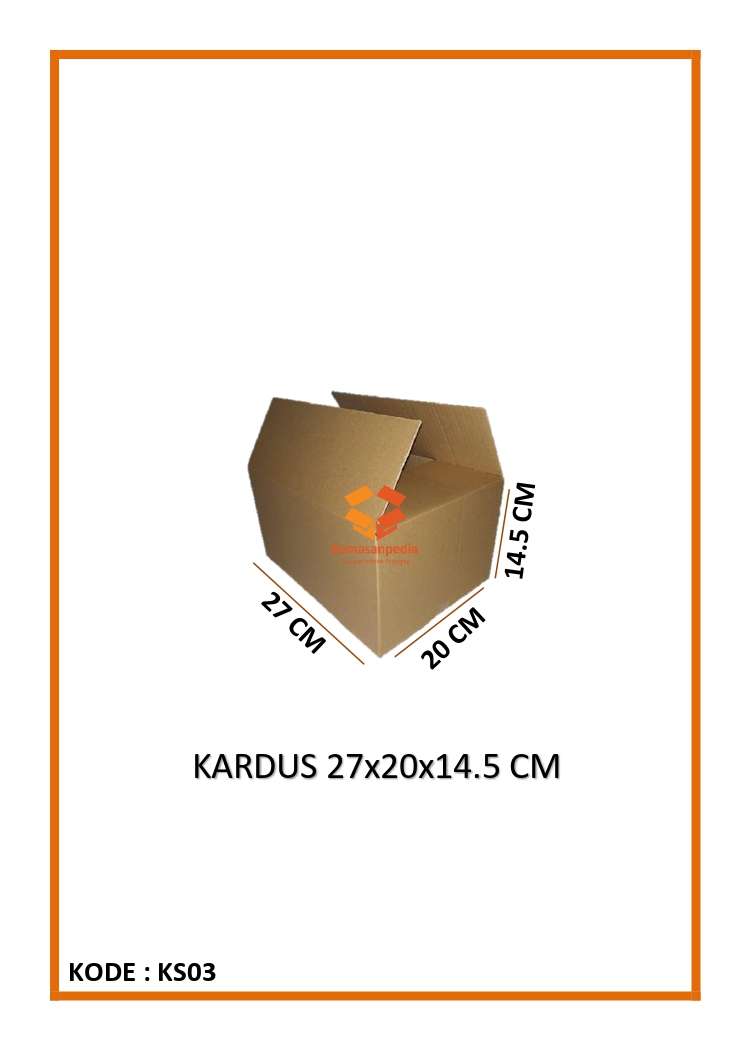Kardus 27x20x14.5 Cm Polos / Dus Dos Box Bok Boks Karton Kotak Baru ...