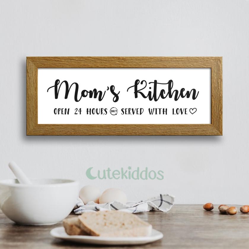 Hiasan Dinding Dekorasi Dapur Mom's Kitchen Sign Poster Ruang Makan ...