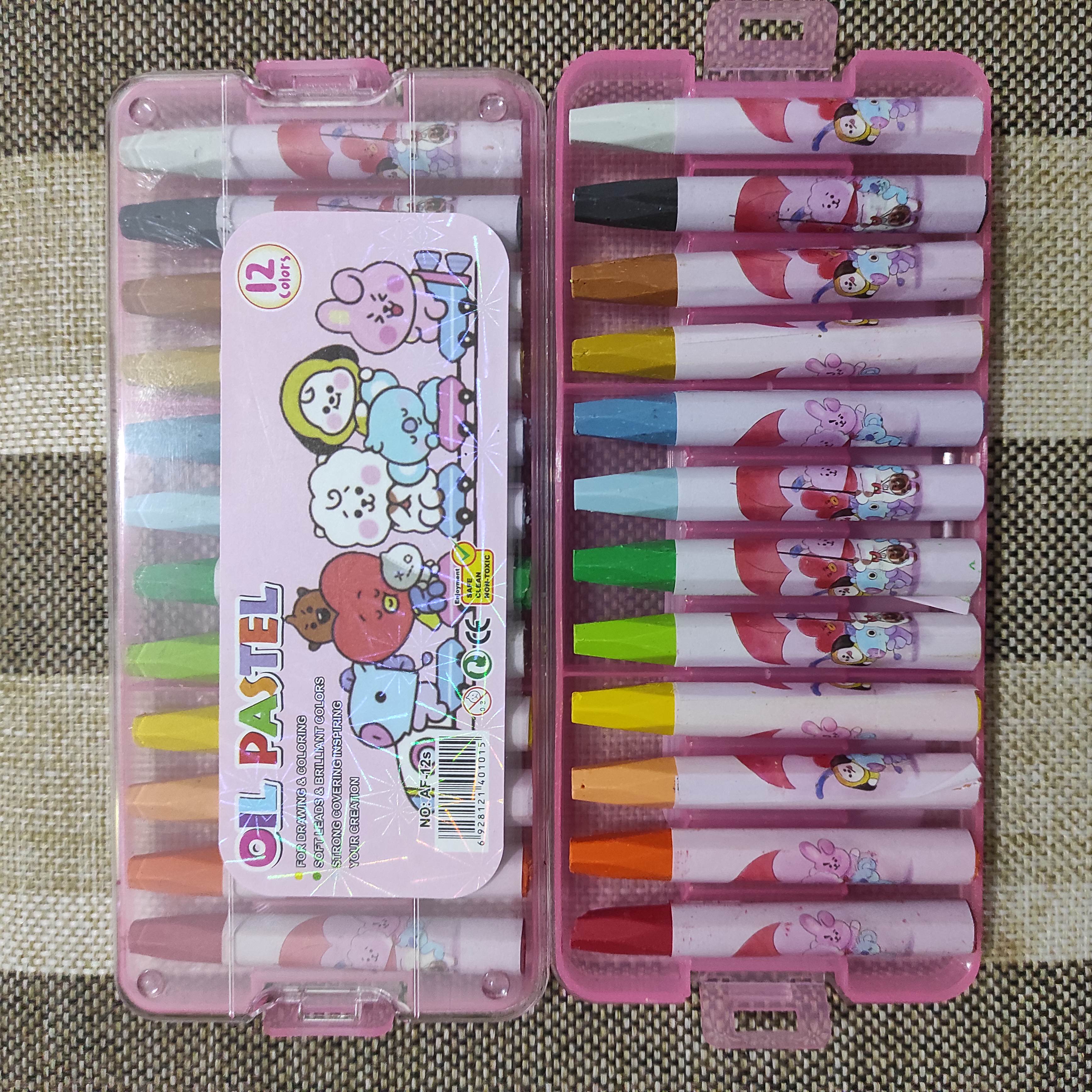 Krayon 12 warna / Crayons / Oil Pastel 12 colours - Crayon 12 Warna ...
