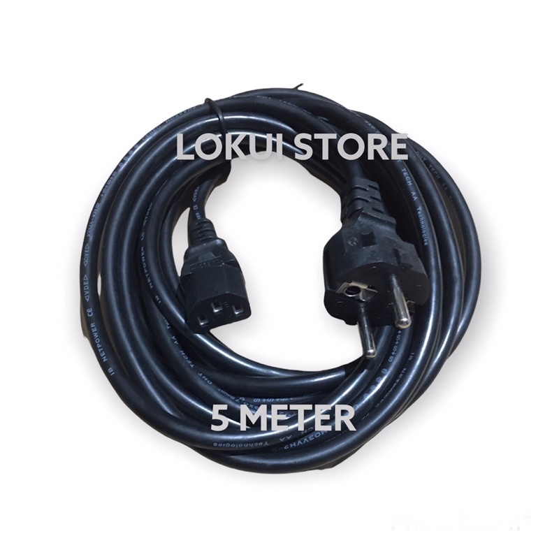KABEL POWER PC 5M / KABEL POWER CPU 5 METER | Lazada Indonesia