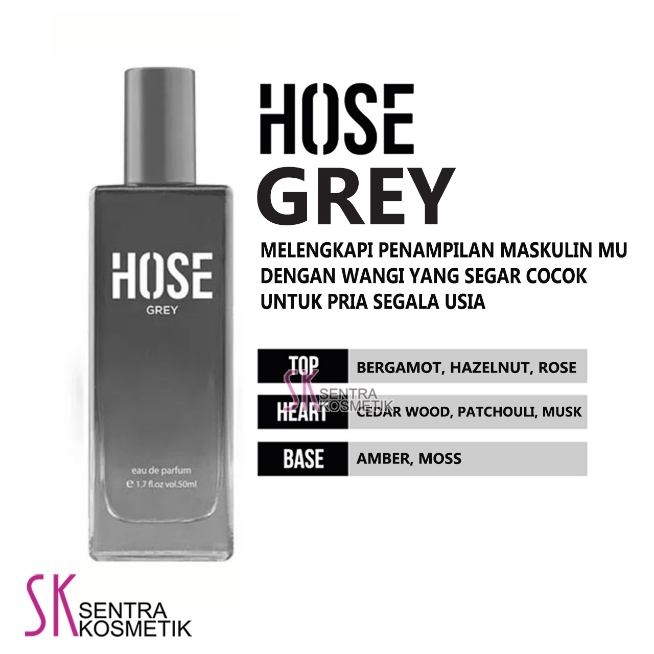 HOSE Parfum Pria Eau De Parfum GREY 50 ml | Lazada Indonesia