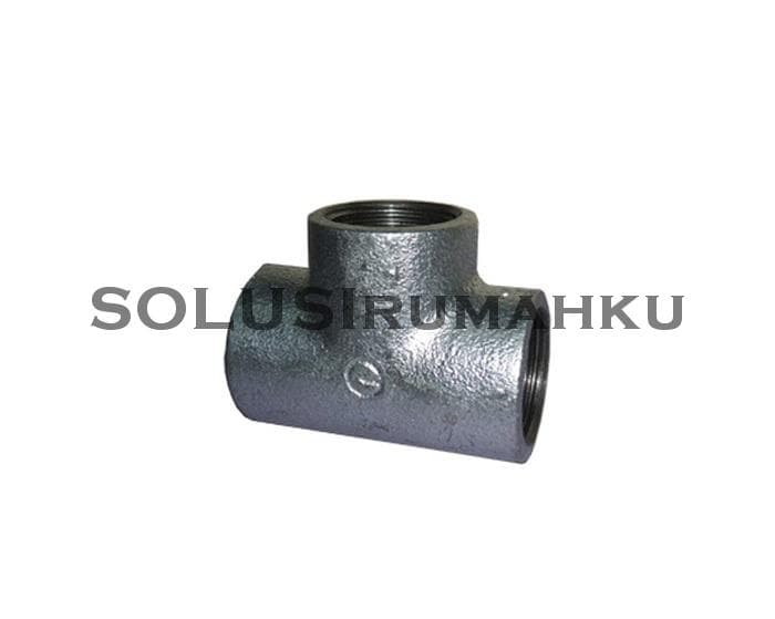 Tee Galvanis 1/2” Cabang Tiga Socket T Drat Besi Te Galv 1/2 Inch ...