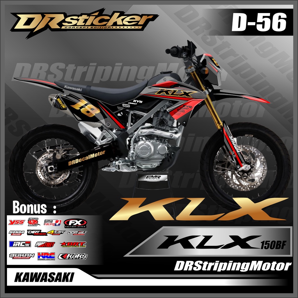 Decal Sticker Motor Cross KLX 150 BF Fullbody-Dekal Stiker KLX BF G ...