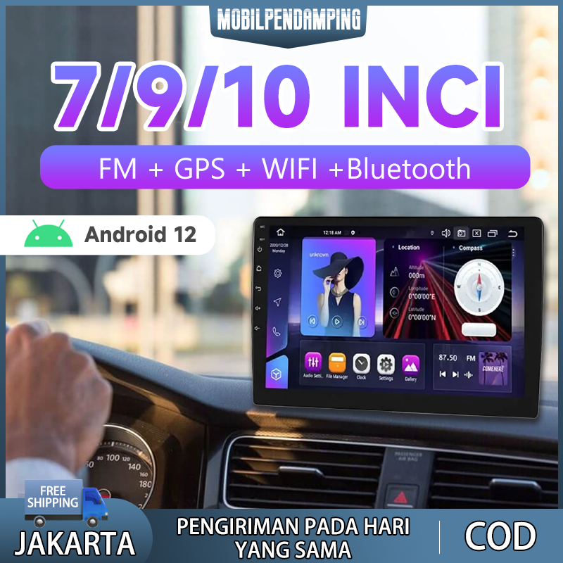 Car Radio Universal Android 12 Mobil Radio 10 Inch Dual Din MP5 ...