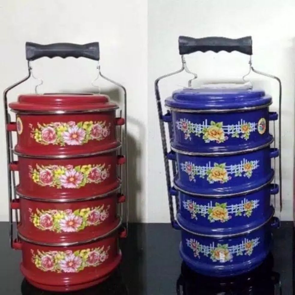 RANTANG ENAMEL 16CM / 4 SUSUN | Lazada Indonesia