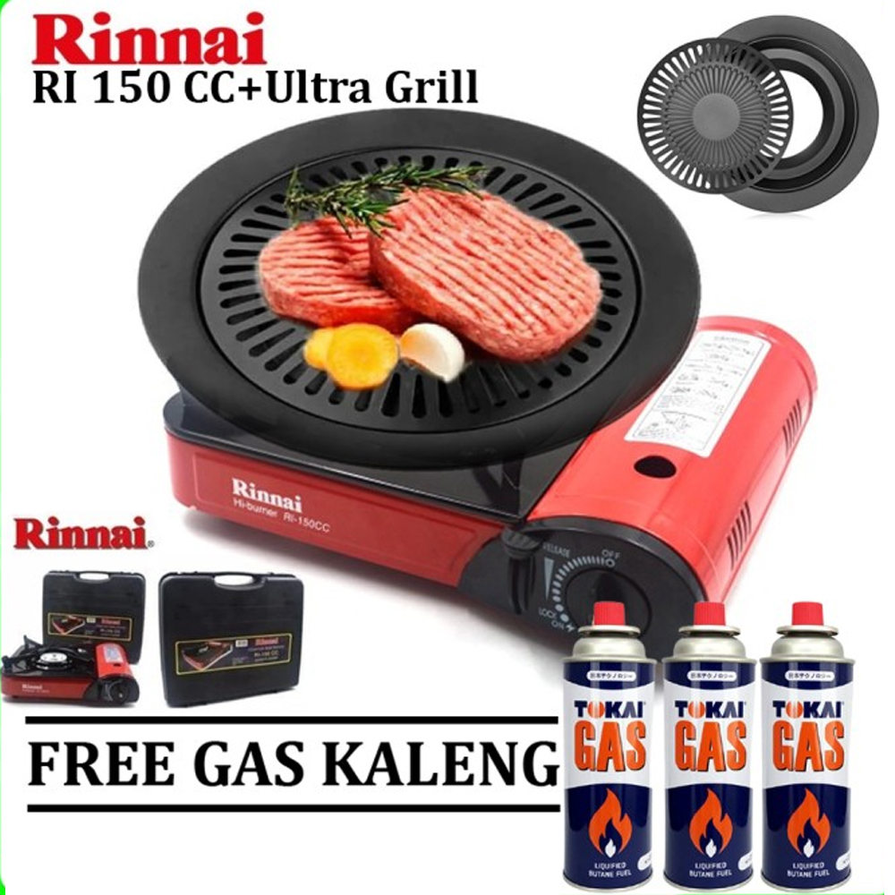 Kompor Portable Kompor Camping Rinnai RI 150 CC + Ultra Grill | Lazada ...