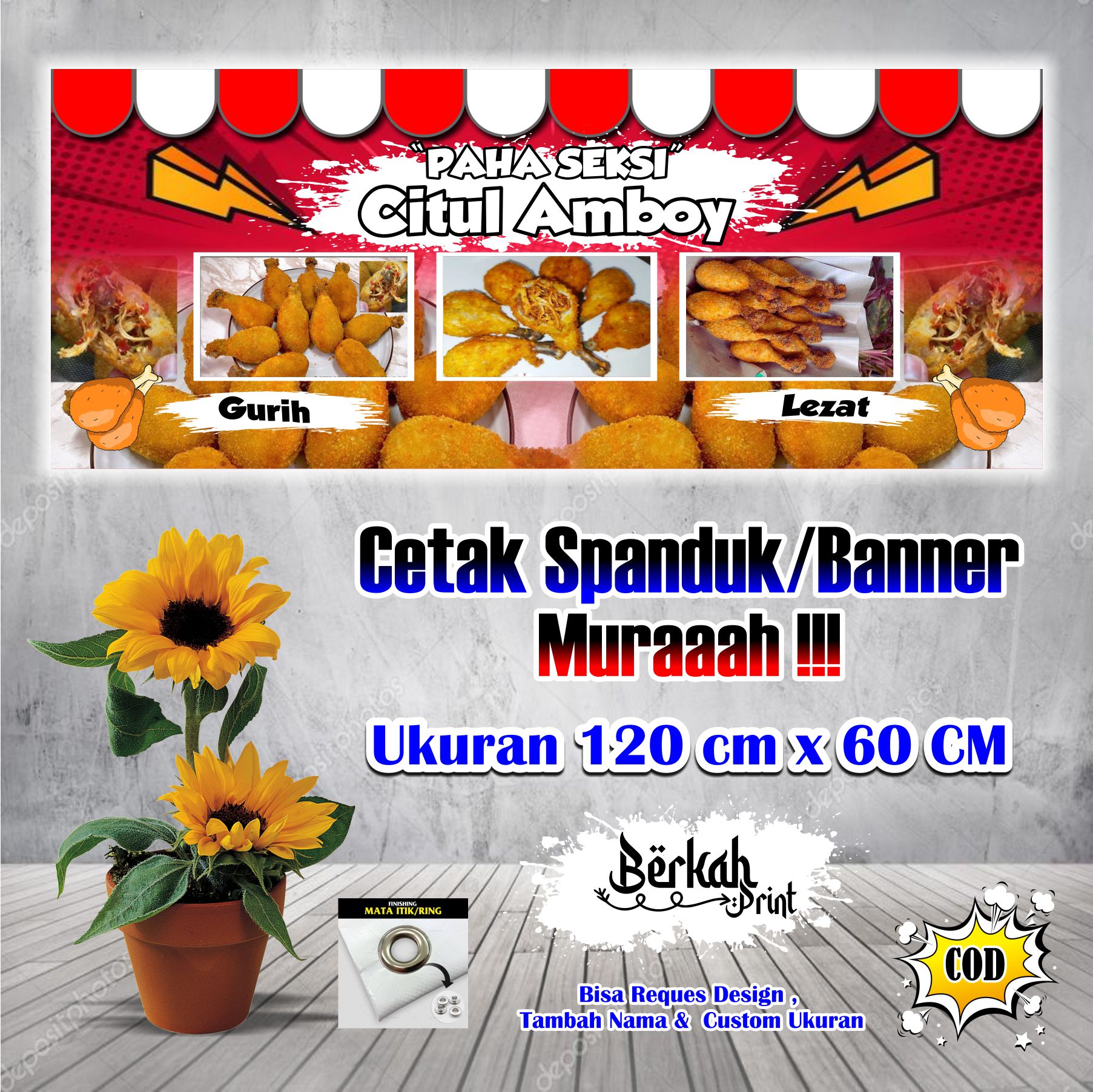 Spanduk Banner Citul ukuran 120 cm x 60 cm | Lazada Indonesia