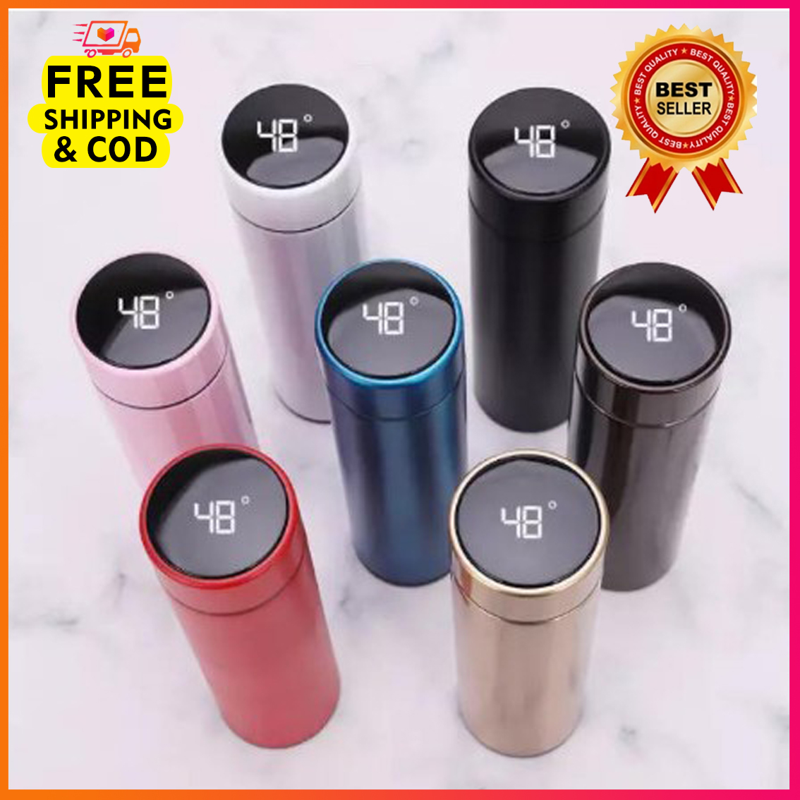 Termos Suhu Air Panas Dingin Led Display Sentuh Temperatur Thermos Kopi ...