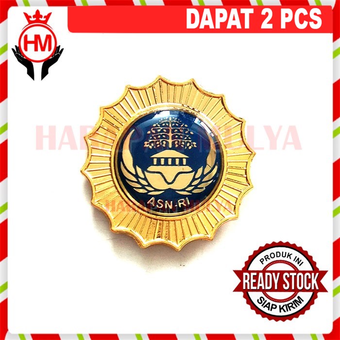 Pin Logo ASN Korpri Warna Biru - Lencana ASN RI Golongan Penata ...
