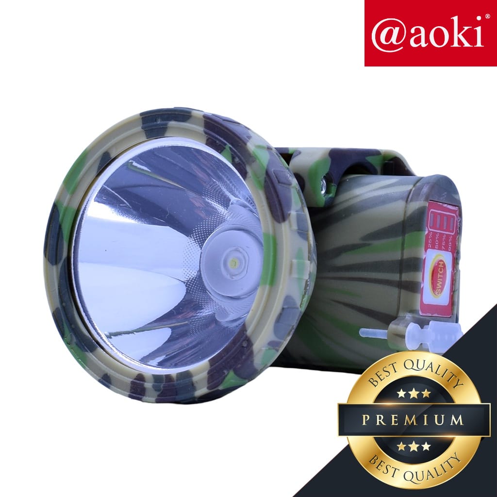 SENTER KEPALA/HEADLAMP AOKI AK-D160 60W - CAHAYA TERANG - TAHAN AIR ...