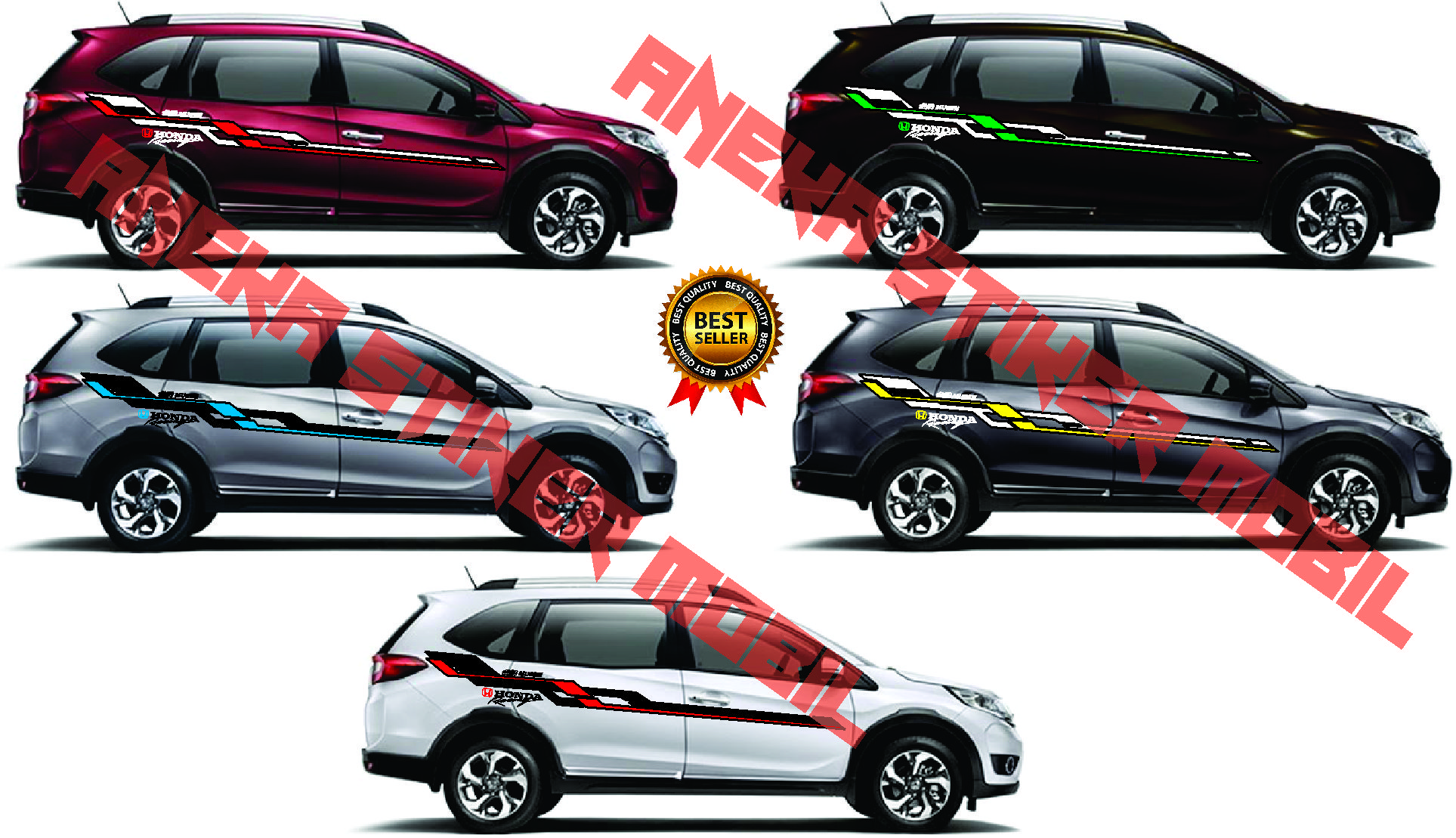 Stiker Mobil BR-V Stiker Body Samping Honda BRV Simple | Lazada Indonesia