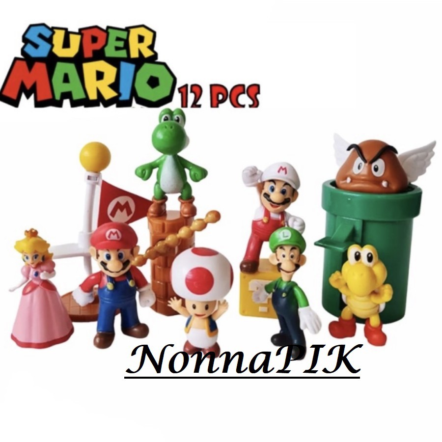 Figure Mario Bros isi 12 Colection | Lazada Indonesia