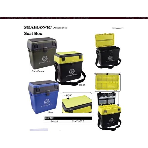 Tackle box - seahawk seat box - Kotak perlengkapan mancing | Lazada ...